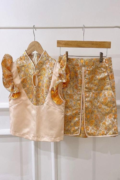 Mimi Golden Mirage Qipao – Joie Mie